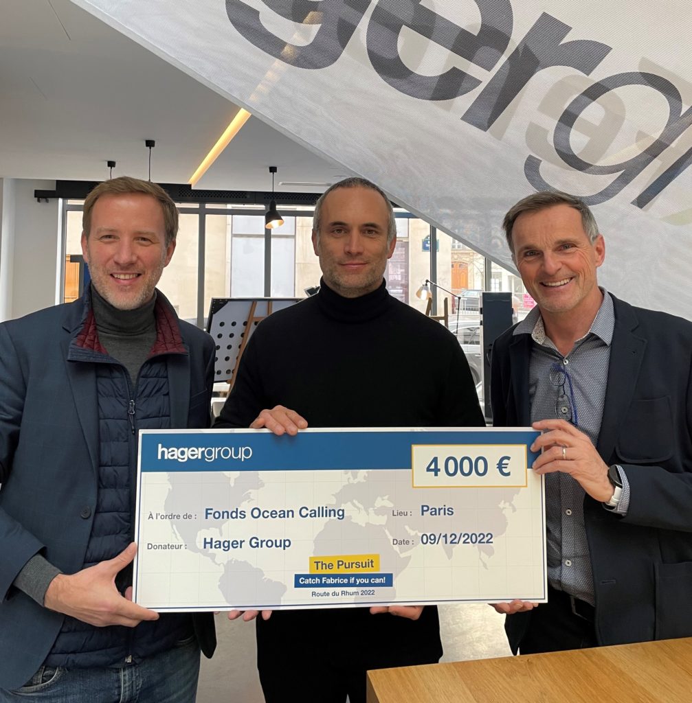 Un grand merci à Hager Group pour le don fait au fonds Ocean Calling ...